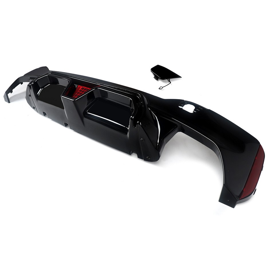 M5 CS Style Rear Diffuser W/ LED For BMW G30 G31 540i M Sport Gloss ...