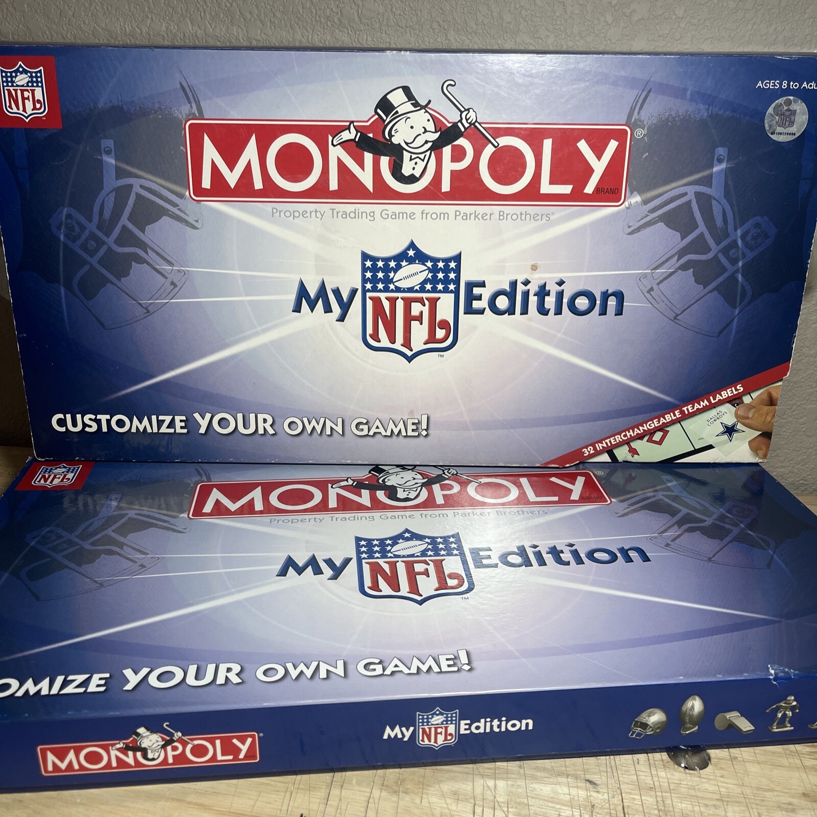 Monopoly My NFL Football Edition Board Game 2007 Parker Brother 100% ...