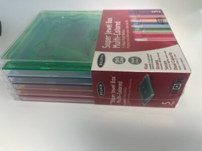5-PACK SUPER JEWEL BOX MULTI-COLORED KING DVD CASES FROM BELKIN, FREE ...