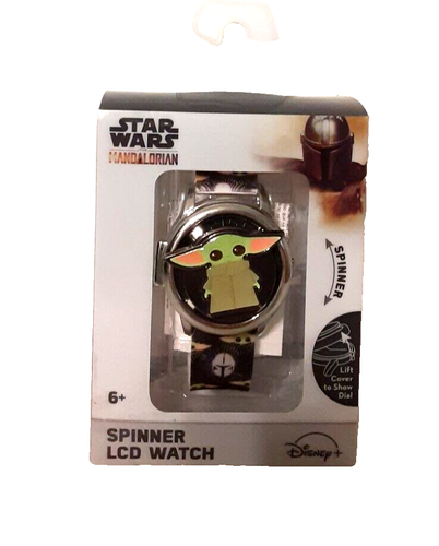 Star Wars The Mandalorian Baby Yoda Flip Top Spinner LCD Watch NIB | eBay