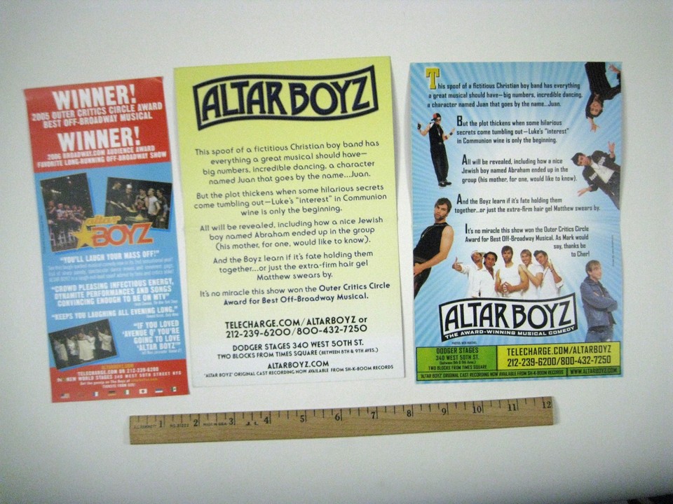 Altar Boys Playbill 2005 Dodgers Stages Ryan Duncan Danny Calvert ...