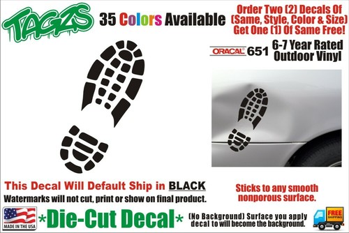 Boot Print Funny DieCut Vinyl Window Decal Sticker Car Truck SUV JDM | eBay