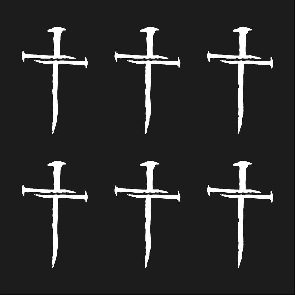 Nail crosses Christian Cross Vinyl Decals Stickers Set of 6 | eBay