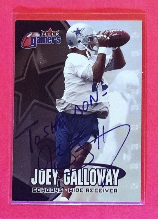 JOEY GALLOWAY Dallas Cowboys - Ohio State 1996 Pinnacle SIGNED ...