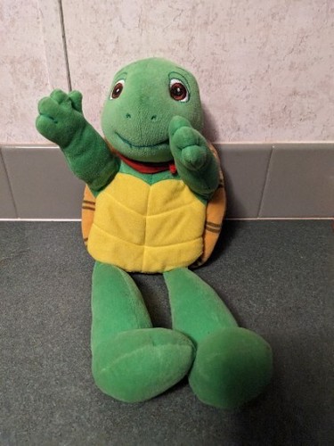 Vtg EDEN Franklin the Turtle Hand Puppet Green Plush Red Bandana Kids ...