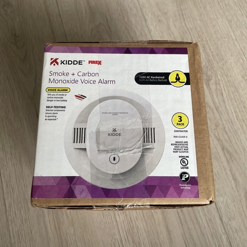 Kidde 900-CUAR-V Smoke & Carbon Monoxide Detector - 3 Pack - 21032084 ...