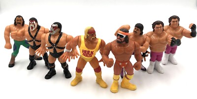 Wwf Hasbro Lot of 8 loose figures Hulk Hogan Macho Man Demolition Jake ...