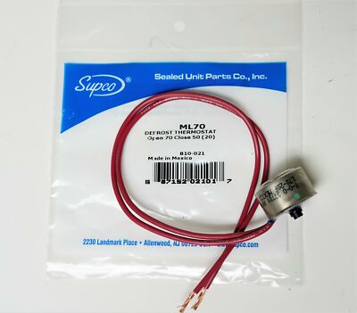 ML70 SUPCO Refrigerator Defrost Thermostat L-70 degree for 5304413856 ...