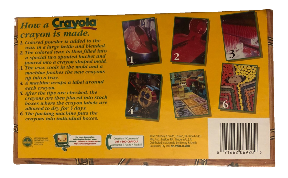 Crayola Giant Chest of Crayons 120 Colors Treasure Box 1997 Vintage New ...