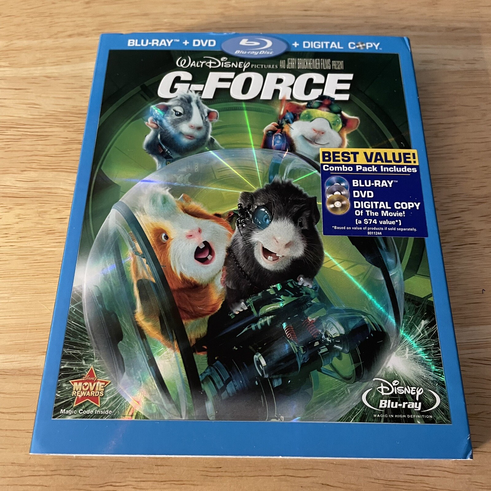 G-Force (Blu-ray, DVD, 2009, 3-Disc Set) Disney No Digital Copy ...