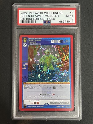 Green Clawed Monster HOLO 2022 MetaZoo Wilderness Big Box Mystery #6 ...