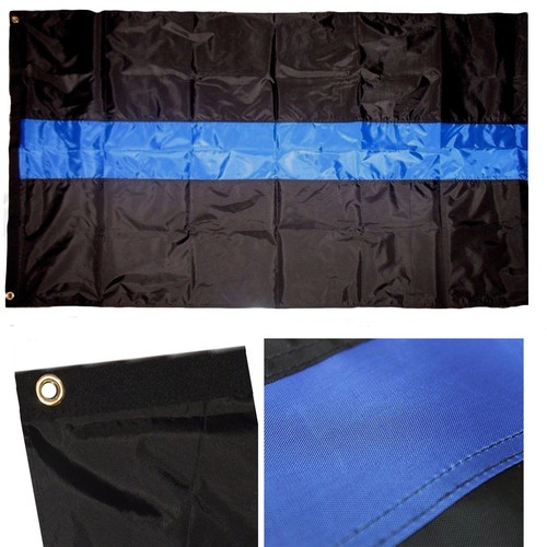 3x5 Embroidered Police Thin Blue Line Law Enforcement 220D Nylon Flag 3 ...
