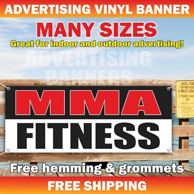 MMA FITNESS Advertising Banner Vinyl Mesh Sign MIXED MARTIAL ARTS ...