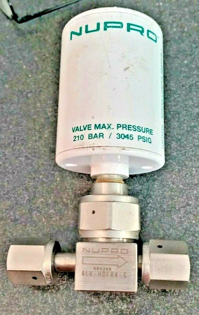 NUPRO 1/4" FVCR HIGH PRESSURE SPRINGLESS DIAPHRAGM VALVE, 6LV-HDFR4-C ...