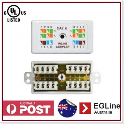 Cat6 Inline Cable Joiner IDC Punch-Down CAT6 Data Cable Joiner Coupler ...