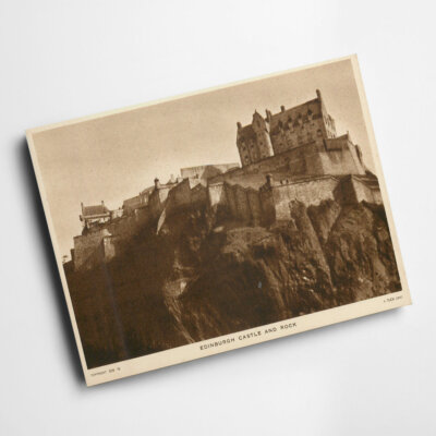 A3 PRINT - Vintage Scotland - Edinburgh Castle and Rock | eBay UK