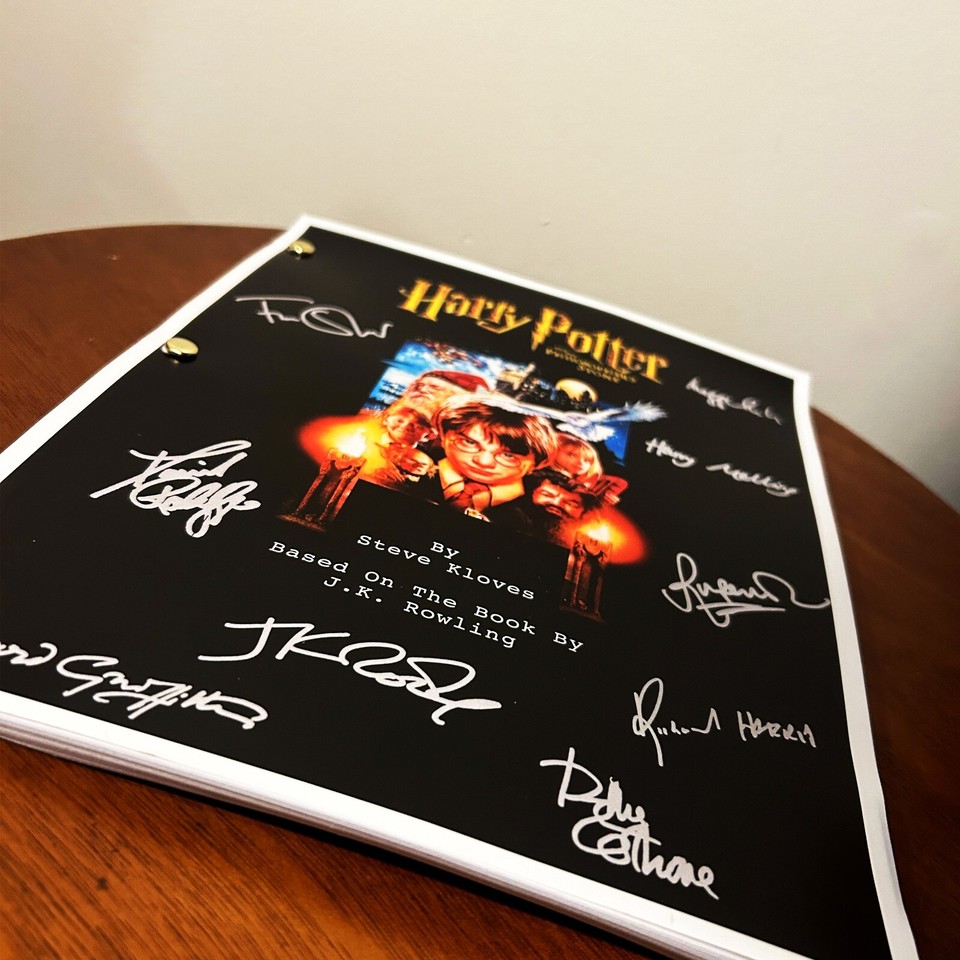 Harry Potter Autographed Signed Movie Script Full Screenplay Sorcerer's ...