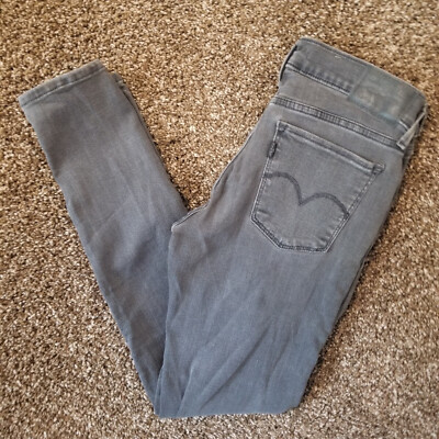 Levi's 710 Super Skinny Womens Size W27/L30 (25"x29") Low Rise Black ...