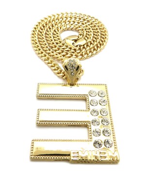 EMINEM PENDANT WITH CUBAN CHAIN | eBay
