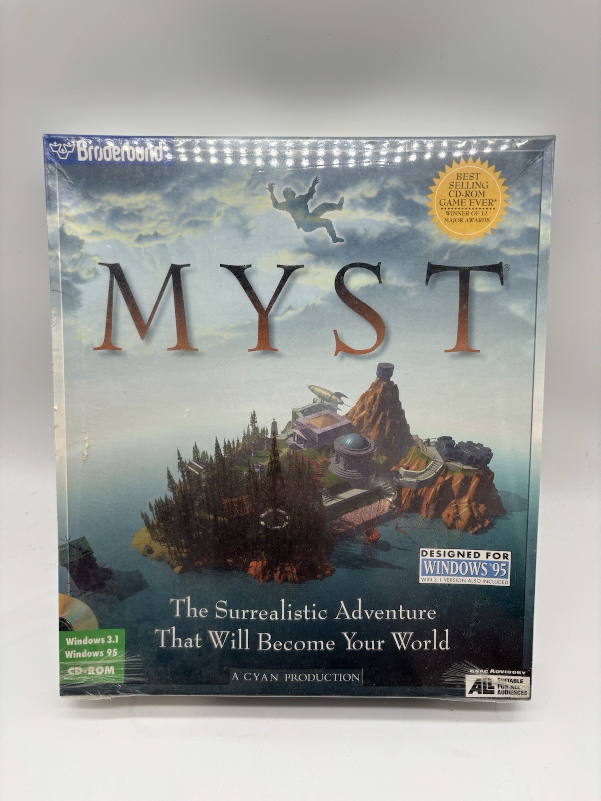 Broderbund Myst Big Box PC Game Windows 3.1/95 CD-ROM, Vintage 1996 ...