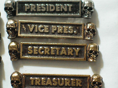 Vintage Skull Club Offices Motorcycle Pins (4) pins | eBay