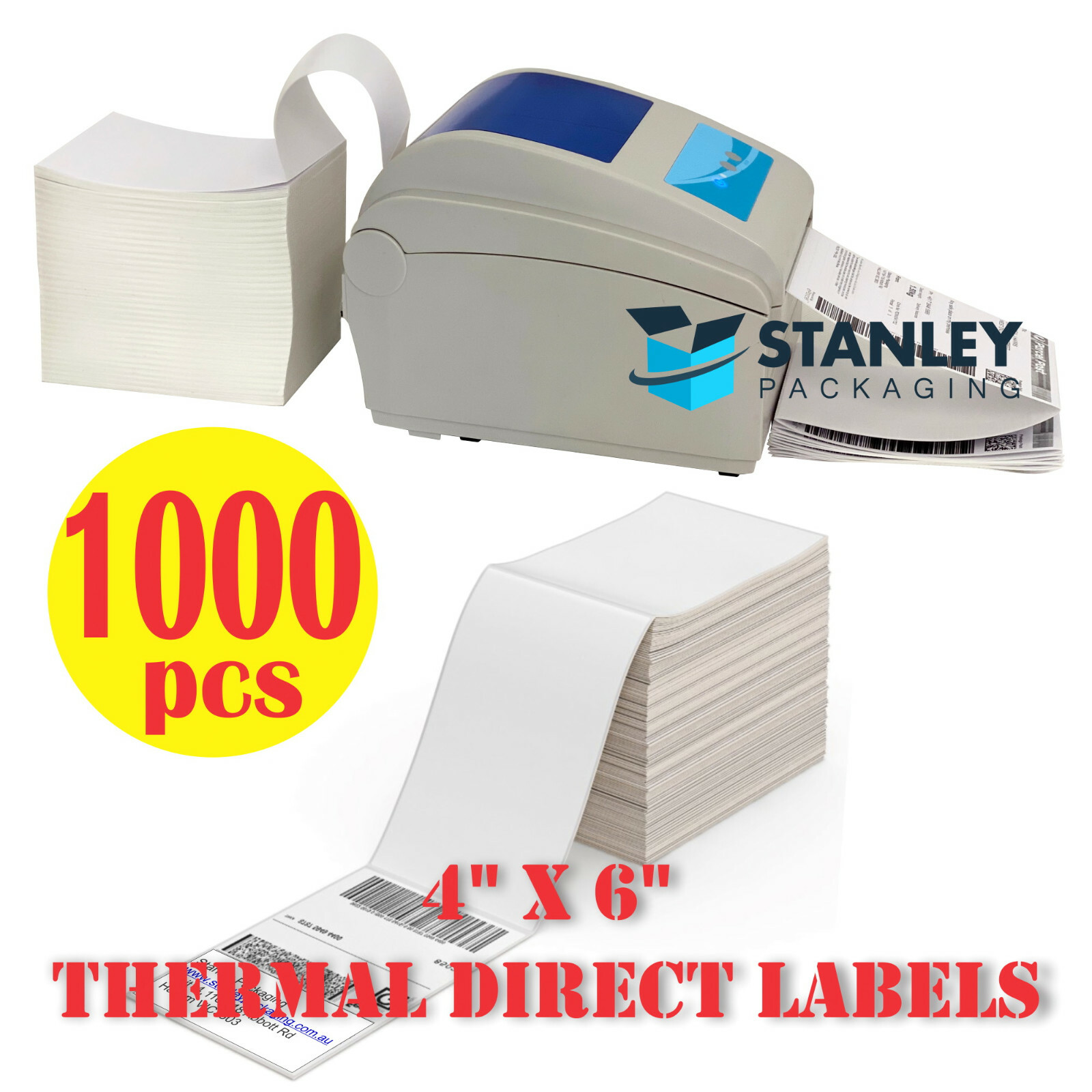 Direct Thermal Label 100X150mm 4x6 for Fastway Startrack AusPOST ...