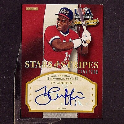 TY GRIFFIN 2013 USA Baseball Champions Stars and Stripes Signatures #33 ...