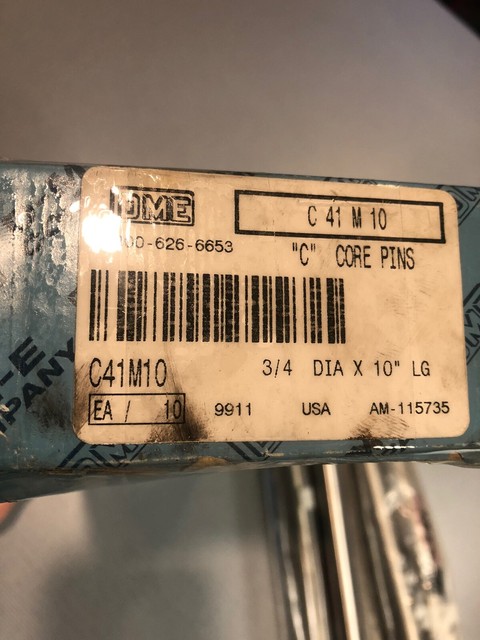 2 DME C41M10 3/4” Dia ” Length Core Pins Injection Molding Die Casting ...