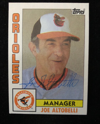 JOE ALTOBELLI 1984 TOPPS AUTOGRAPHED SIGNED AUTO BASEBALL CARD 21 ...