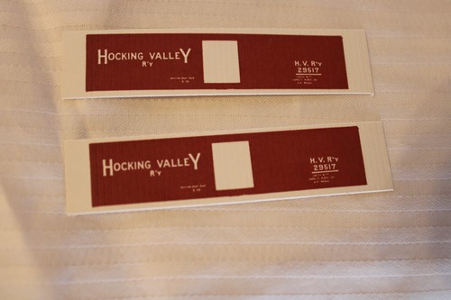 N Scale Vintage Set of 2 Box Car Side Panels, Hocking Valley RR, Brown ...