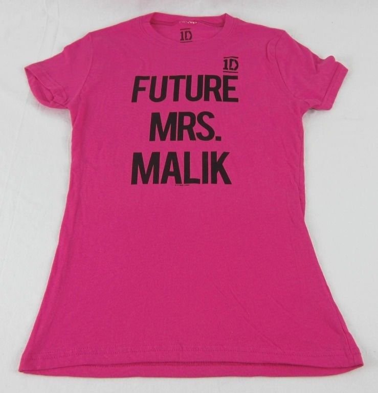 Juniors NEW Pink One Direction 1D Future Mrs. Malik Zayn T-Shirt Size ...