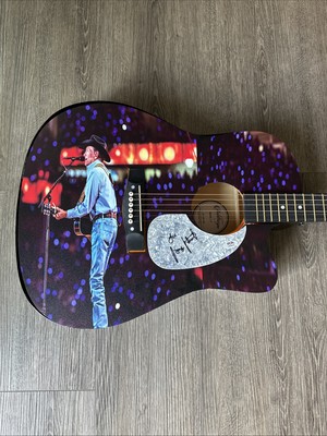GEORGE STRAIT HAND SIGNED CUSTOM GUITAR COUNTRY MUSIC LEGEND ...