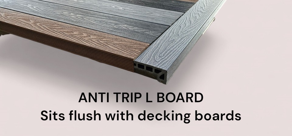 4.8m Composite WPC Decking Kits. COMPLETE WITH FLUSH FIT EDGING BOARDS ...