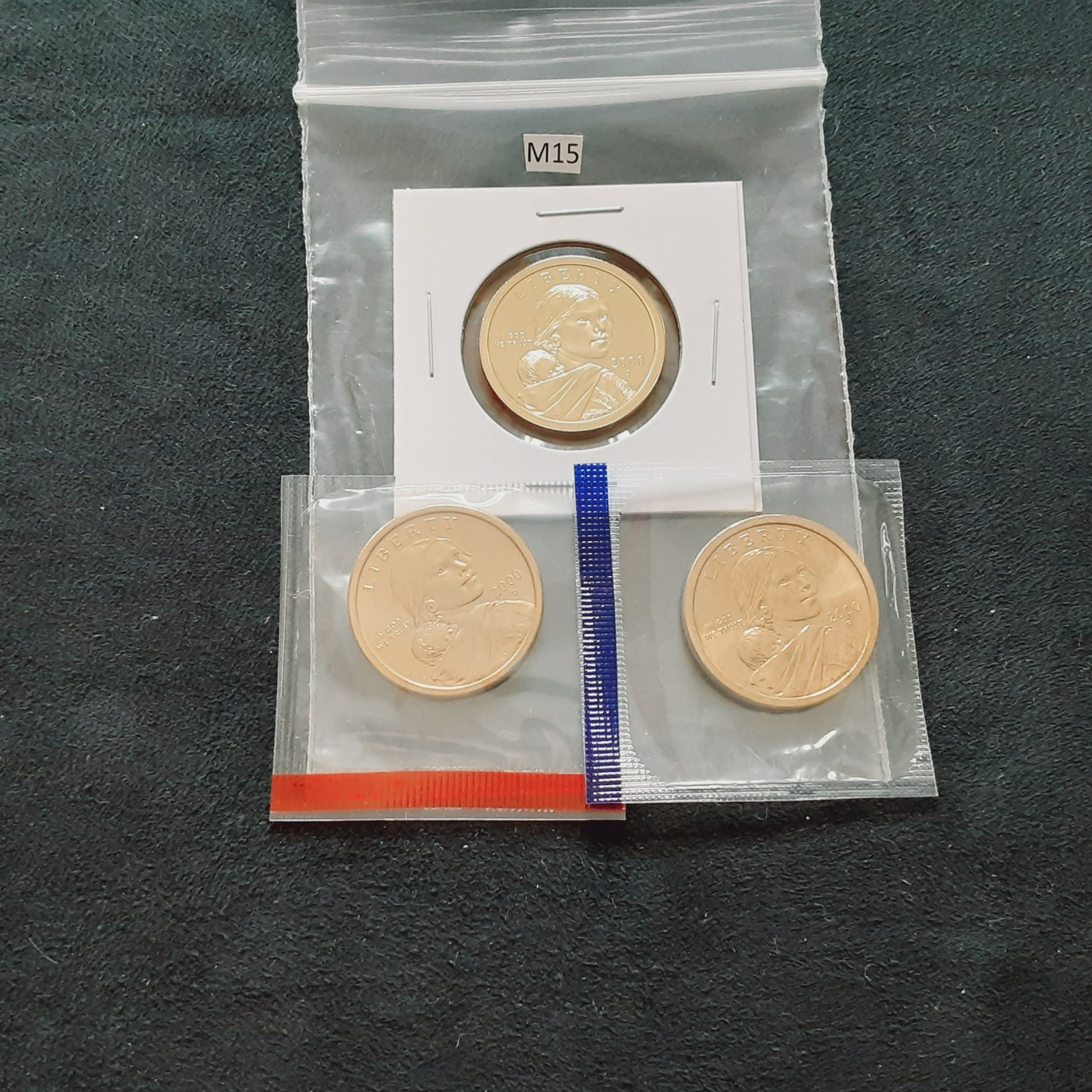 2000 P D S Sacagawea Native Dollar set! 3 Coins! Proof Uncirculated BU ...