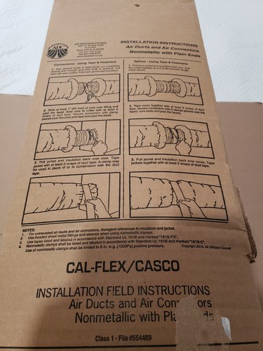Cal Flex Casco 4" X 25' R6 Boxed Flex Duct With Silver Jacket - New | eBay