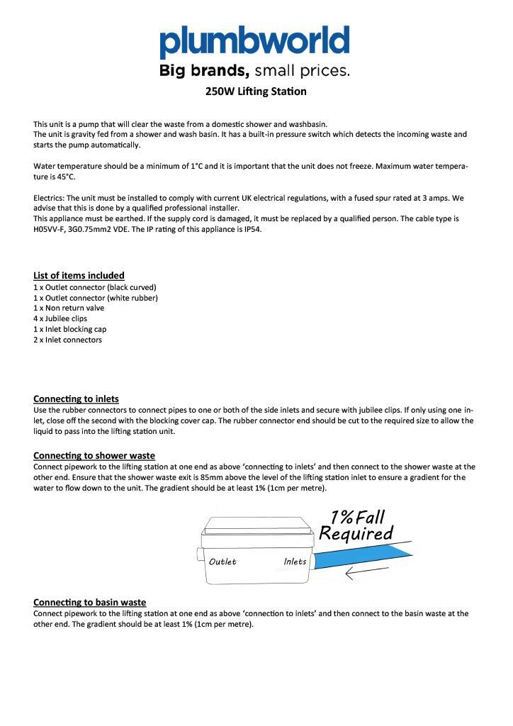 Flo-Force Elite Sanitary Macerator Waste Pump 2 Inlets Sink Shower Bath ...