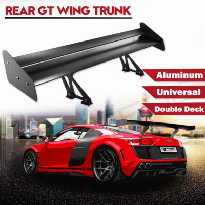 Universal Light Weight Gt Rear Trunk Double Deck Racing Spoiler ...