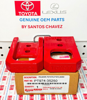 2024+Tacoma & 2025+ 4Runner Red Front Tow Hooks set of 2 GENUINE OEM ...