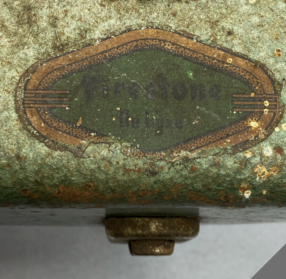 VINTAGE Firestone Tackle Box Green Metal Fishing Tool Case | eBay