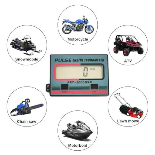 Digital RPM Meter Induction Pulse Tachometer Hour Meter for Small ...