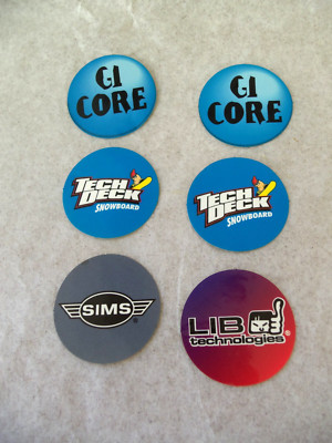 Fingerboard Track Decals Stickers Lot! 6! LIB TECH! SIMS! TECH DECK ...