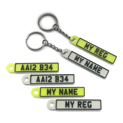 Personalised Car Reg / Registration 3D Printed Keyring, Keychain | Gift ...