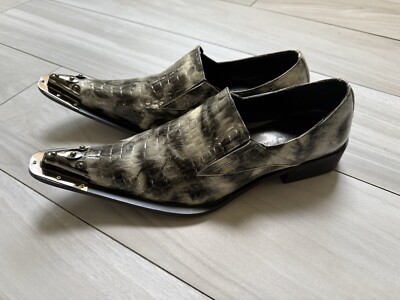 Wolf Valley 44 EUR Fashion Statement Shoes Metal Toe Black/Silver ...