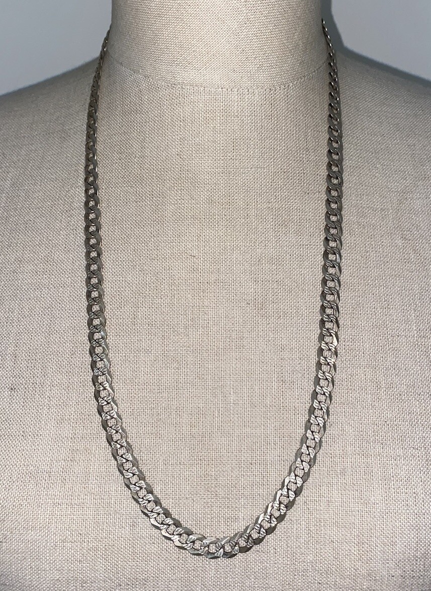 DESIGNER ITALY STERLING SILVER CHAIN NECKLACE | eBay