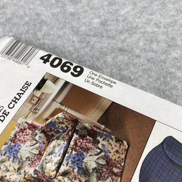 McCall's 4069 Recliner Covers & Chair Slipcovers Sewing Pattern for ...