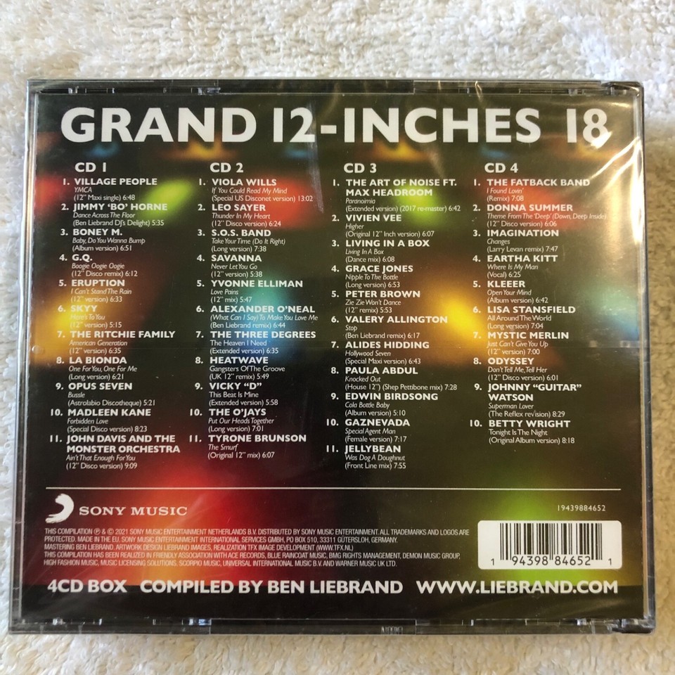 GRAND 12 INCHES VOLUME 18 - BEN LIEBRAND 4 CD BOX SET - BRAND NEW ...
