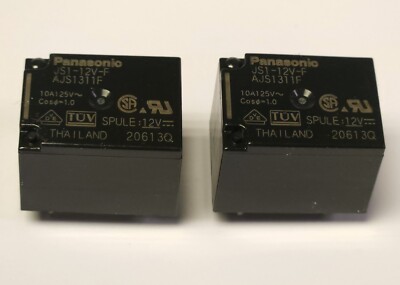 LOT OF 2 PANASONIC JS1 12V F Type JS Relay AJS1311F 12 VDC SPULE 20613Q ...
