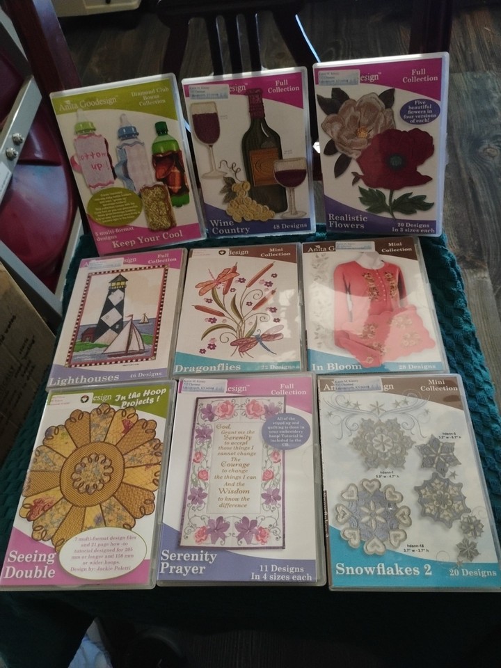 HUGE LOT of 25 Anita Goodesign Embroidery Designs CD's | eBay