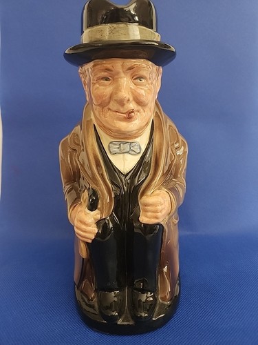 Royal Doulton Winston Churchill D6171 Large Character Toby Jug Figurine ...