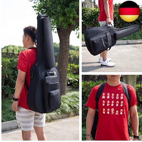 CAHAYA Gitarrentasche Gig Bag Gitarre Tasche Gitarrenhülle 6 Vortaschen ...